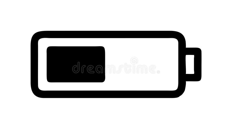 Medium Charged Battery Icon, Power Level and Device Status, Vector ...