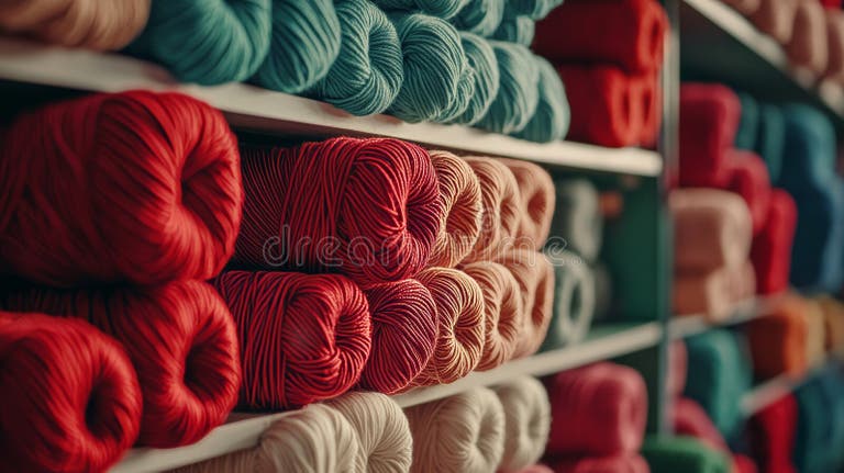 A Medium Close-up of an Array of Colorful, Braided Threads on Sale at a ...