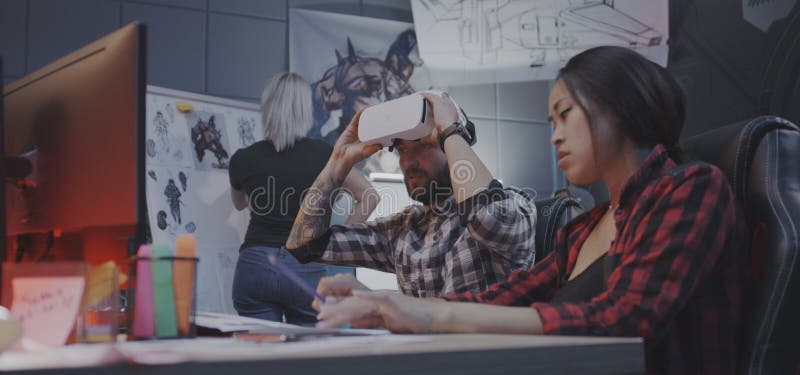 Developers Working on Video Game Stock Image - Image of teamwork, women ...