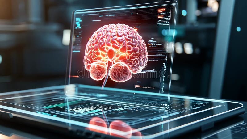 A Medium Closeup of an Artificial Intelligence Diagnostic Device in ...