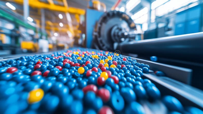 A Medium Closeup of a Completed Recyclable Item, Like Recycled Plastic ...