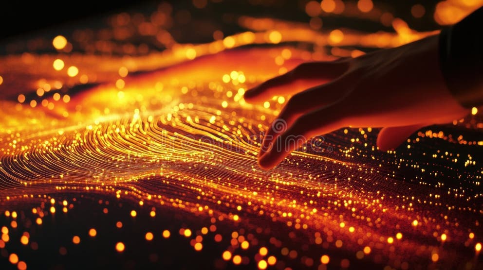 A Medium Closeup Image Capturing a Digital Dashboard Filled with Heat ...