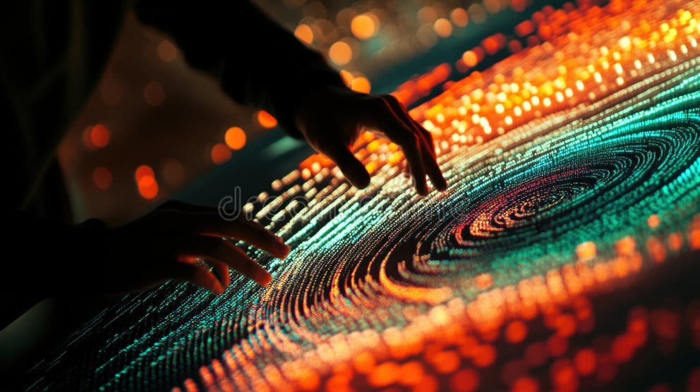 A Medium Closeup Image Capturing a Digital Dashboard Filled with Heat ...