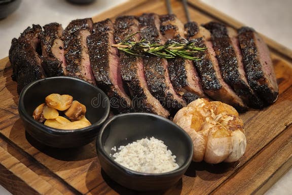 Medium cooked steak beef stock image. Image of grilled - 364496783