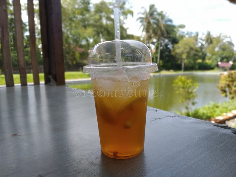 Medium Cup of Fresh Lemon Tea Stock Photo - Image of medium, lemon ...