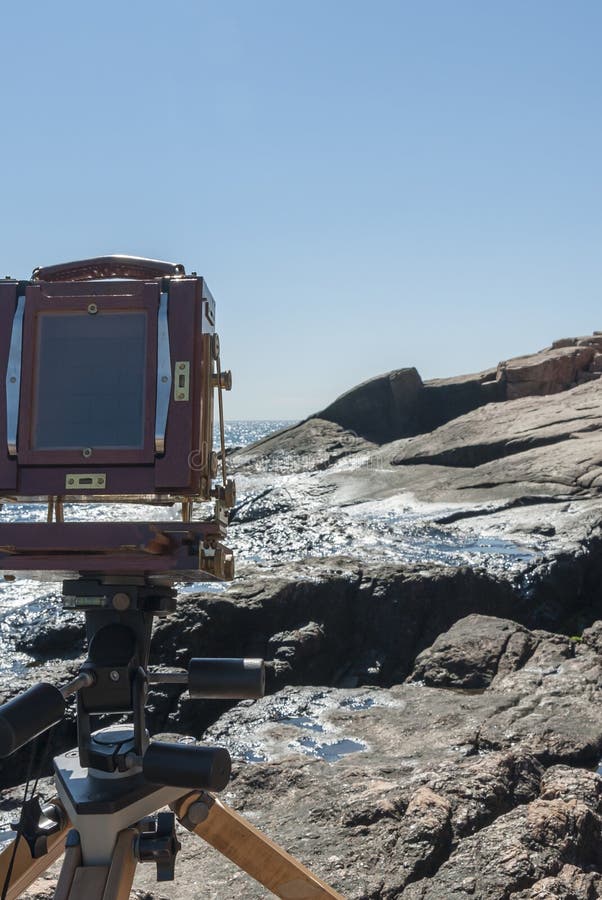 Medium Format Camera Set Up at Hazard Rock Stock Photo - Image of ...