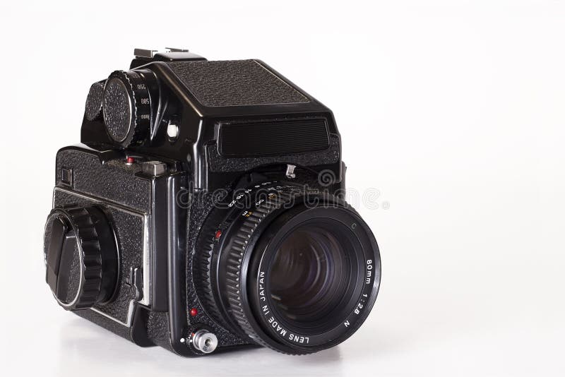 Classic Box Camera with Flash Stock Photo - Image of black, flash: 33343522