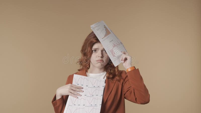 Medium Isolated Video of a Stressed and Nervous Young Woman Looking at ...