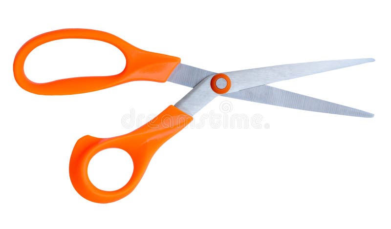 Medium Open Multipurpose Scissors with Orange Handle in Vertical ...