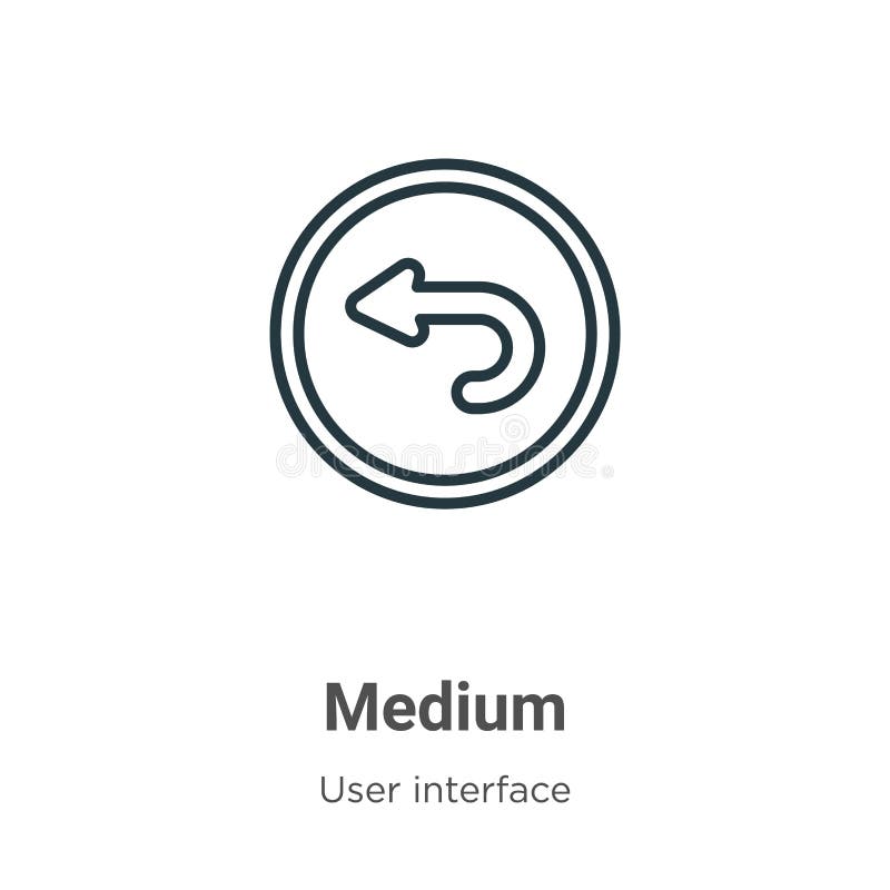 Medium Outline Vector Icon. Thin Line Black Medium Icon, Flat Vector ...