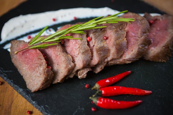 Medium Rare Cooked Beef Roast Stock Image - Image of fillet, prime ...