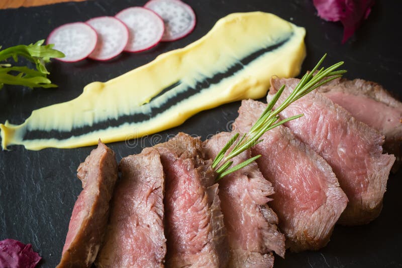 Medium Rare Cooked Beef Roast Stock Image - Image of filet, grilled ...