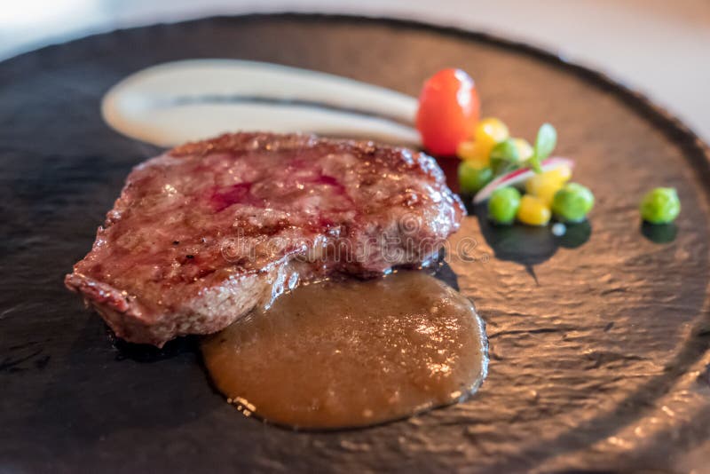 Medium rare meat stock photo. Image of dinner, lunch - 222494436