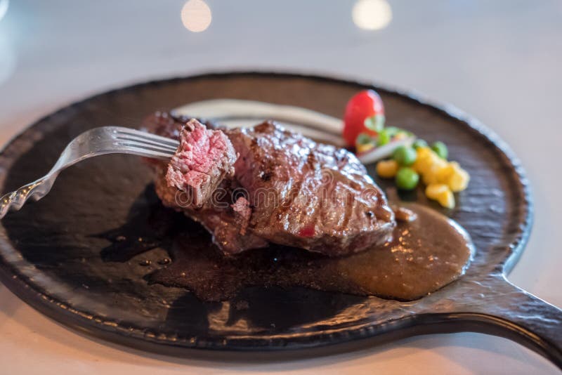 Medium rare meat stock photo. Image of medium, board - 222494454