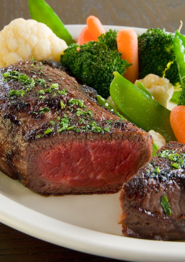 Medium rare steak stock photo. Image of vertical, rare - 7686108