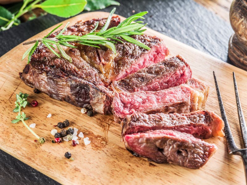 Medium Ribeye steak. stock photo. Image of delicatesse - 74231772