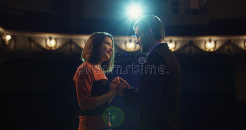 Actors Performing a Scene in a Theater Stock Image - Image of couple ...
