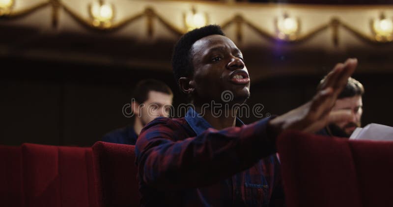 Actors Memorizing Their Lines Stock Image - Image of production ...