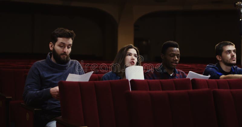 Actors Memorizing Their Lines Stock Video - Video of serious ...