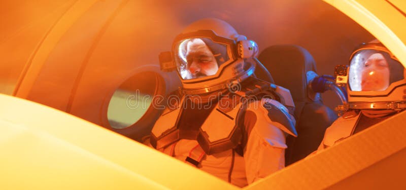 Astronauts Experiencing High G-force during Landing Stock Image - Image ...