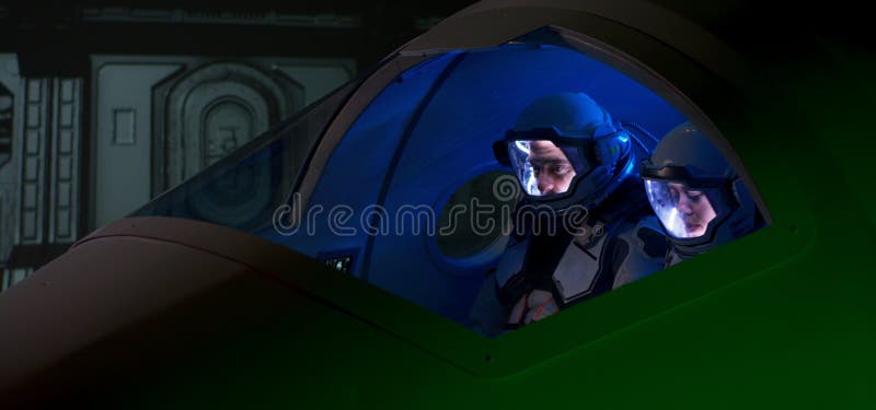 Astronauts Performing Test in a Spaceship Stock Image - Image of ...