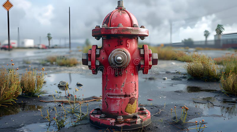 Medium Shot of Bright Red Fire Hydrant on White Backdrop Stock ...