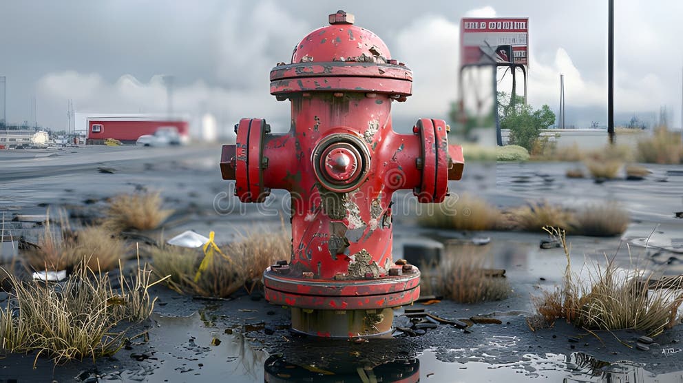 Medium Shot of Bright Red Fire Hydrant on White Backdrop Stock ...