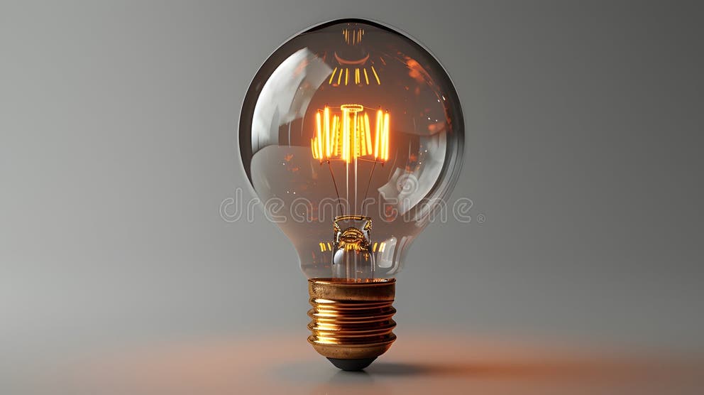 Medium Shot of Clear, Unlit Lightbulb Stock Illustration - Illustration ...