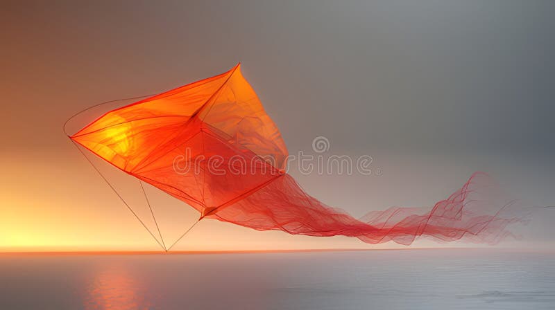 Medium Shot of Colorful Kite on White Backdrop Stock Illustration ...