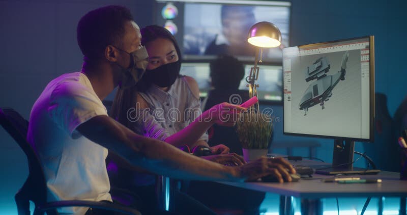 3d Designers at Work in Editing Room Stock Photo - Image of teamwork ...