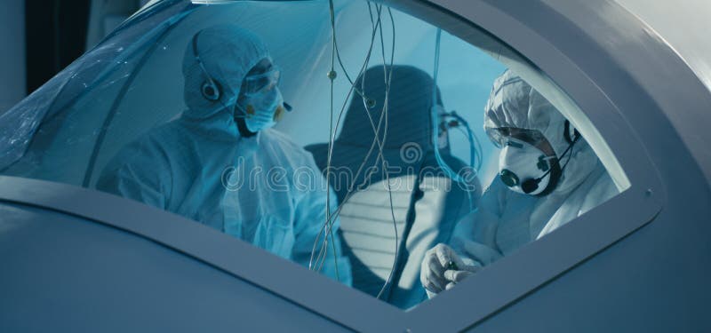 Engineers Assembling in Clean Room Stock Photo - Image of modern ...