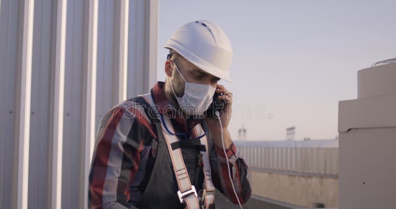 Engineer Having a Video Call Stock Image - Image of talking, engineer ...