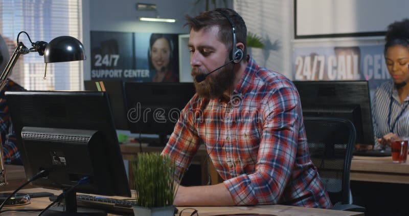 Man Shouting at a Call Center Stock Photo - Image of support, stress ...