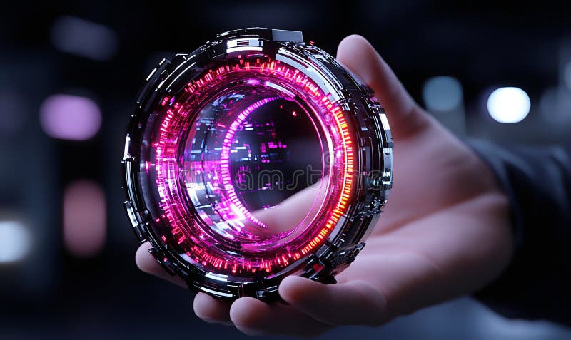 Quantum System Core Displayed in Medium Shot Stock Photo - Image of ...