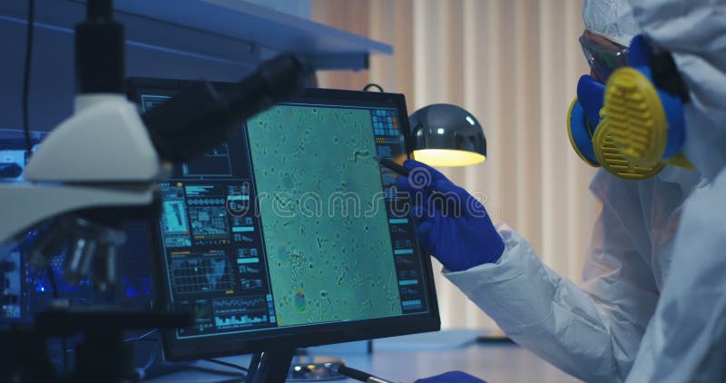 Scientists Examining Bacteria in a Lab Stock Footage - Video of ...