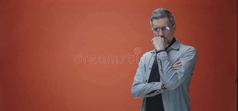 Serious Man Looking at Camera Stock Image - Image of intent, standing ...