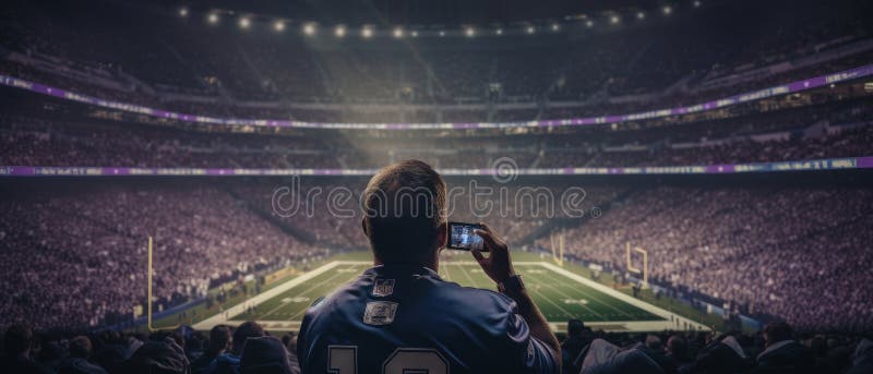 Medium Shot in Stadium Auditorium NFL Stadium Generative AI Stock ...