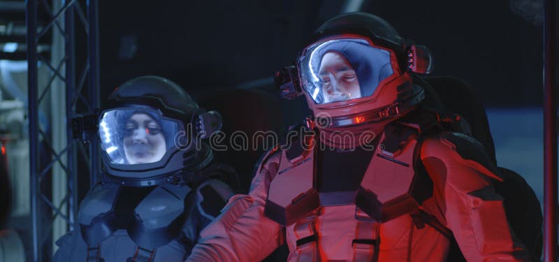 Astronaut Sitting in Accelerating Spaceship Stock Photo - Image of ...