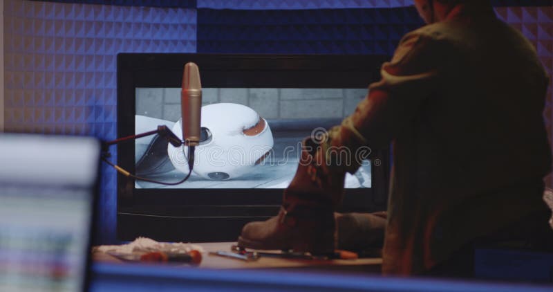 Foley Artists and Sound Engineer Working in Studio Stock Photo - Image ...