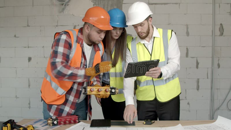 Young Architects and Technician Discussing Stock Video - Video of ...