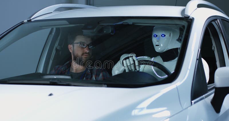Engineer Testing Car Driving Robot Stock Image - Image of testing ...