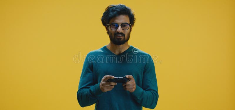 Young Man Playing Video Game Stock Photo - Image of relaxation ...