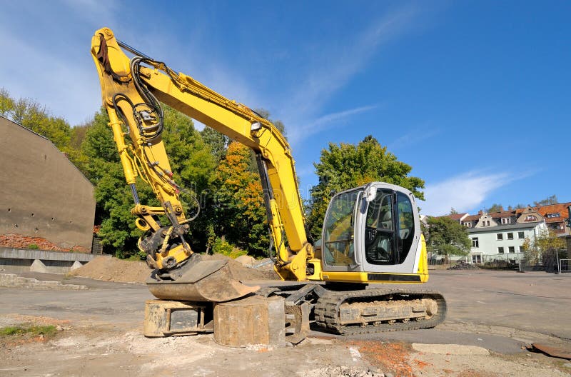 Medium size excavator stock image. Image of industry - 16724777
