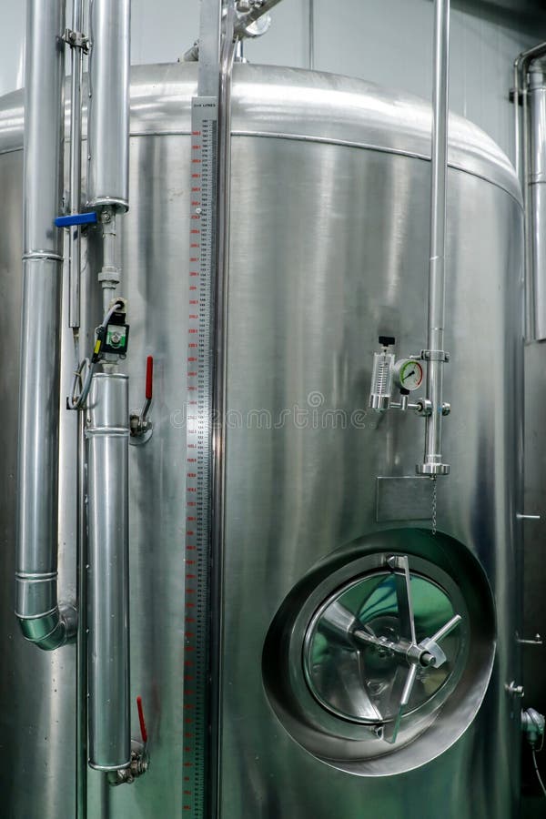 Brewing Tanks at a Craft Brewery Stock Image - Image of microbrewery ...