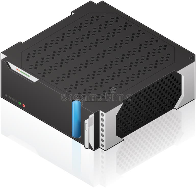 Medium Size Server Rack Module Stock Vector - Illustration of unit ...