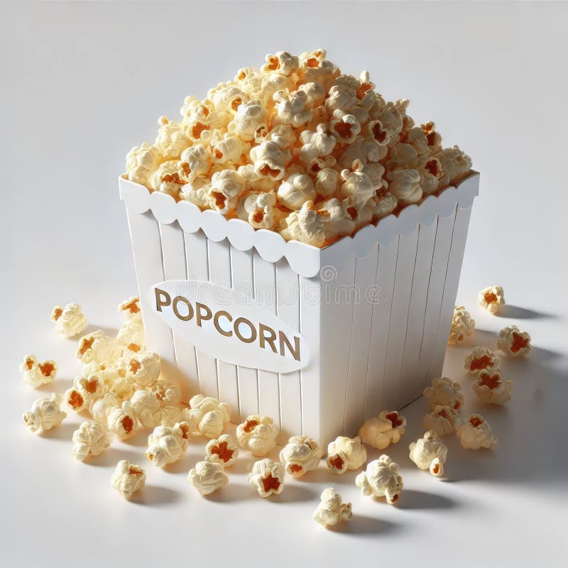 Delicious Popcorn Design and Popcorn Scattered Everywhere Stock ...