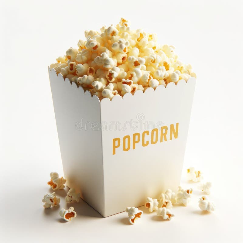 Delicious Popcorn Design and Popcorn Scattered Everywhere Stock ...