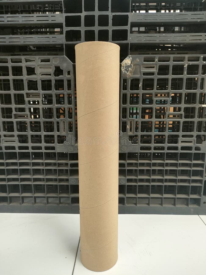 A Medium Sized Brown Waste Cardboard Core Stock Photo - Image of ...