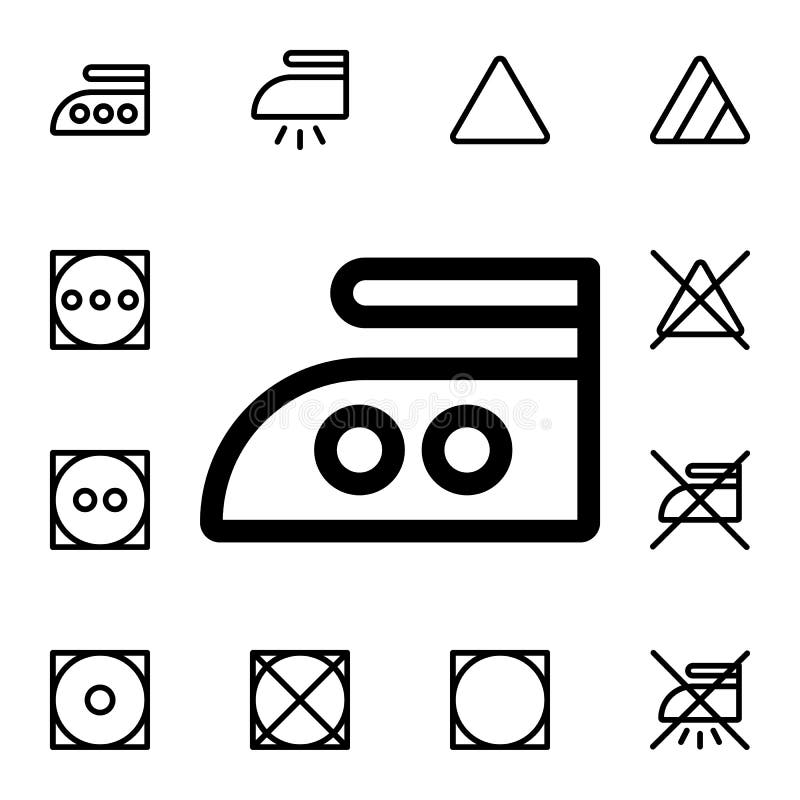 Medium Temperature Flat Vector Icon in Laundry Pack Stock Illustration ...