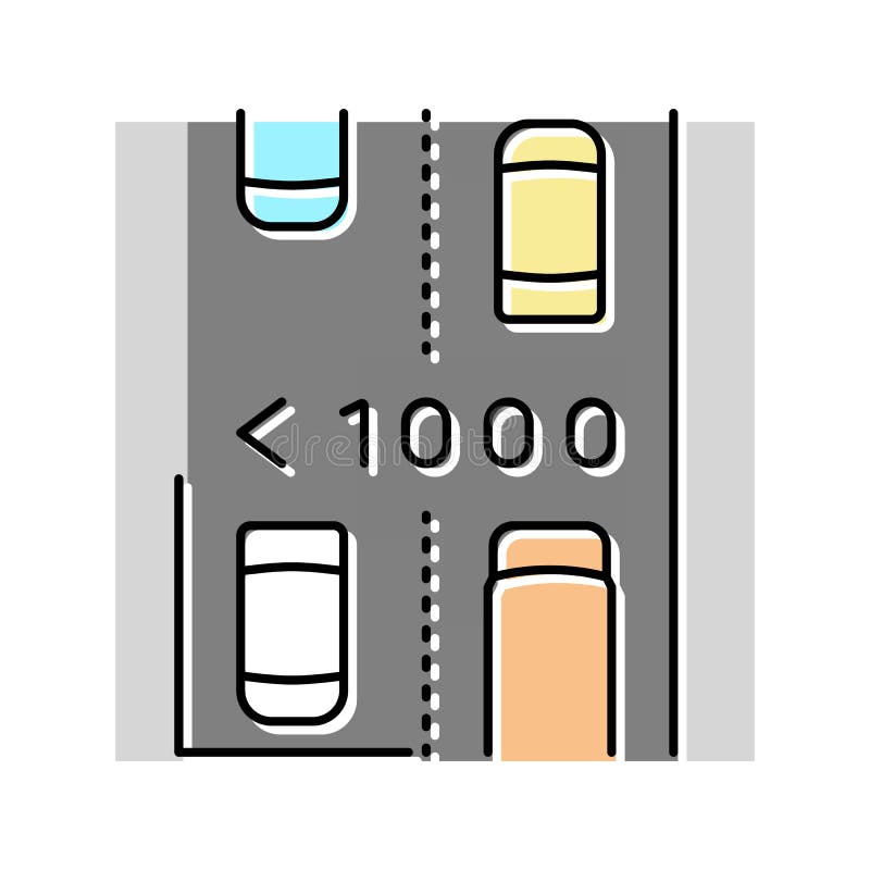 Medium Traffic Road Color Icon Vector Illustration Stock Vector ...